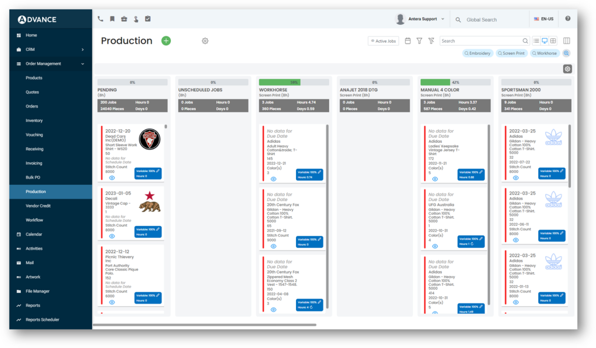 Production - Antera Software USA