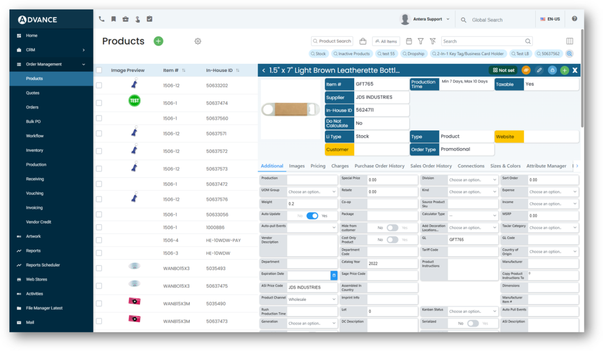 Products - Antera Software USA
