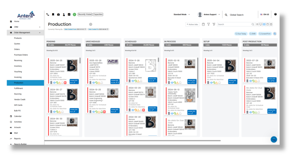 Production - Antera Software USA