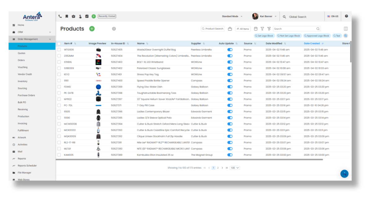 Products - Antera Software USA